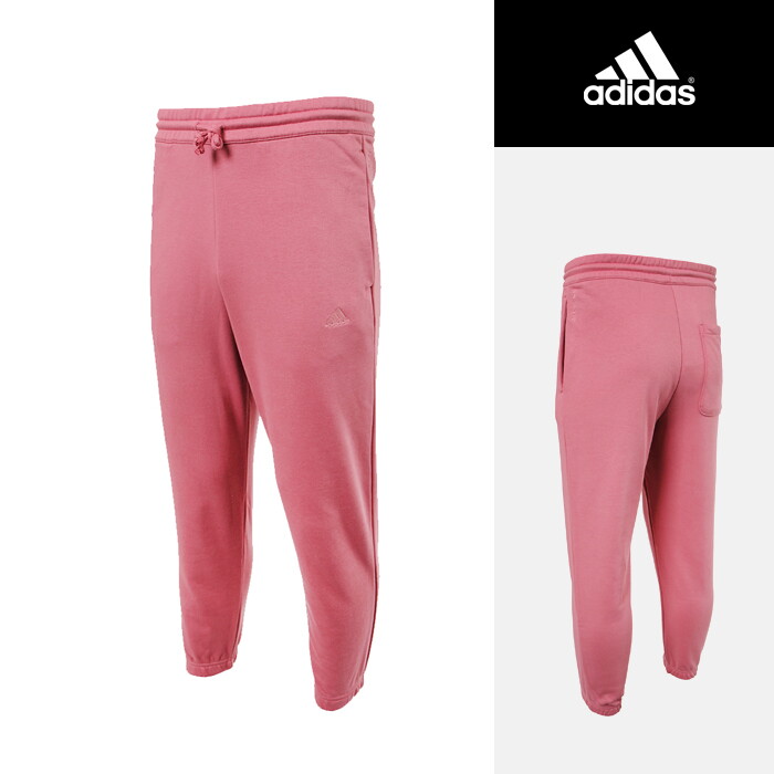 아디다스 핑크색 여성용 축구 바지